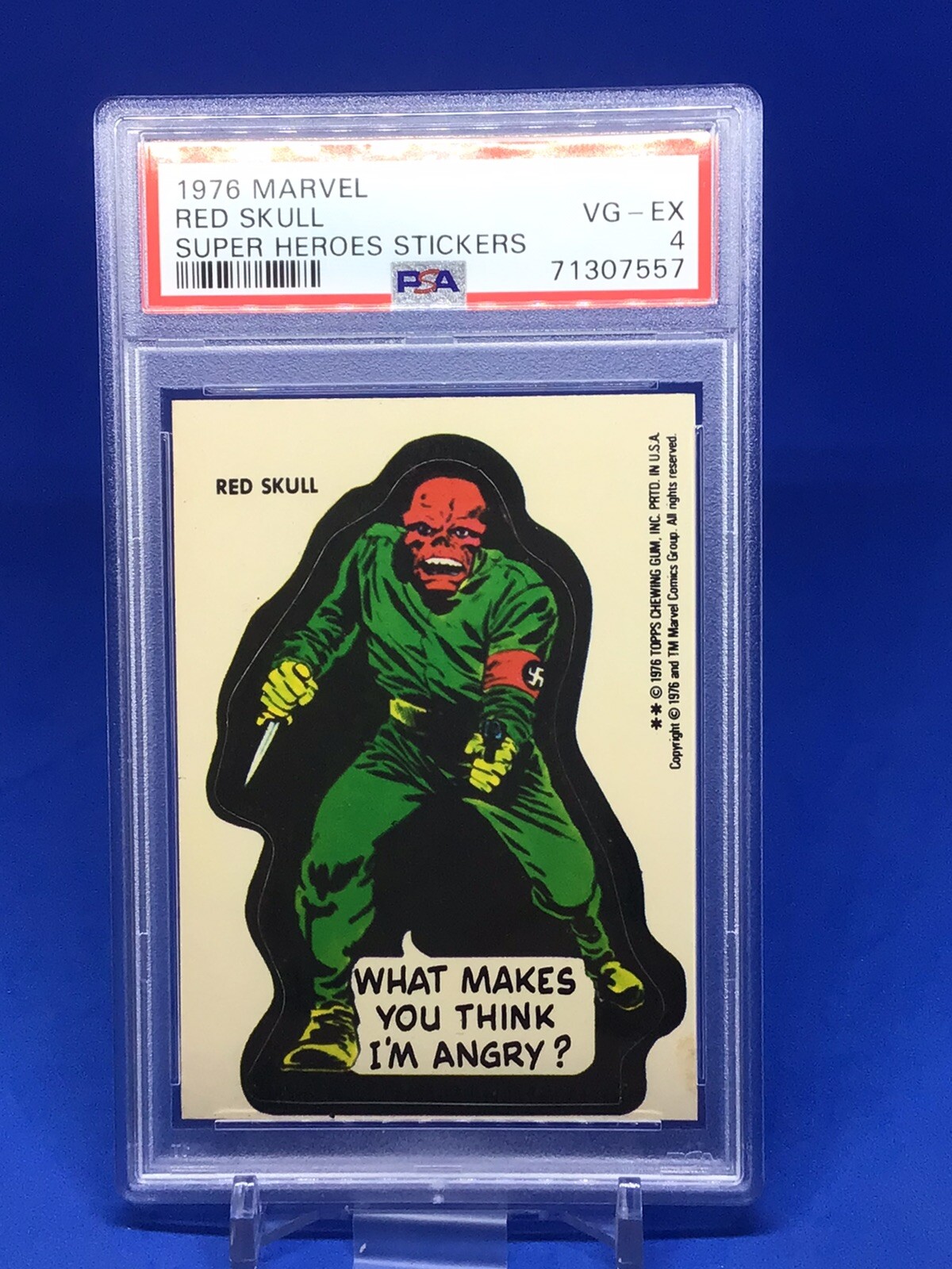 1976 Topps Marvel Super Heroes Stickers Red Skull PSA 4 Avengers | eBay