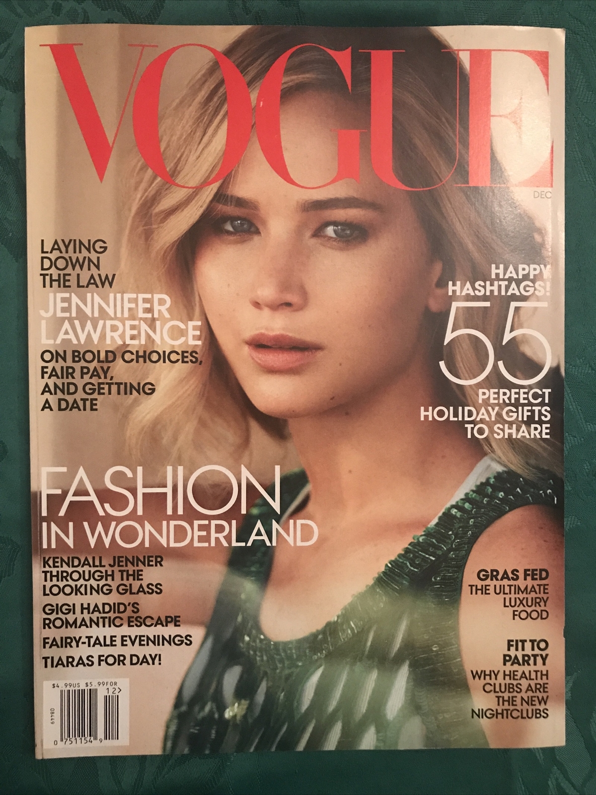 VOGUE MAGAZINE DECEMBER 2015 JENNIFER LAWRENCE Caroline Trentini Gigi ...