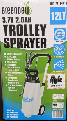 Garden Pressure Sprayer Trolley 12ltr 2.5Ah 3.7V Greendew | eBay Australia