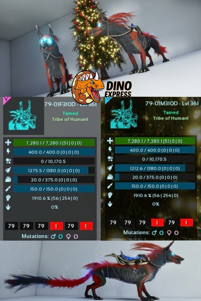 Malwyn Solwyn Max Stats Color Pair ARK🦕 Survival Ascended ASA PVE PC ...
