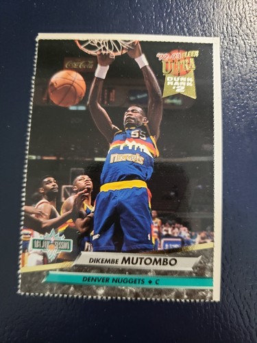 Dikembe Mutombo Denver Nuggets 1992 - 1993 Ultra PERFORATED WHITE ...