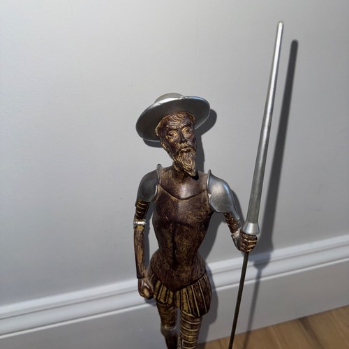 Vintage Don Quixote Statue Elongated Man of La Mancha Bronze Finish ...