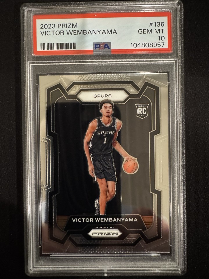 2023 Panini Prizm #136 Victor Wembanyama RC PSA 10 Wemby Rookie Base | eBay