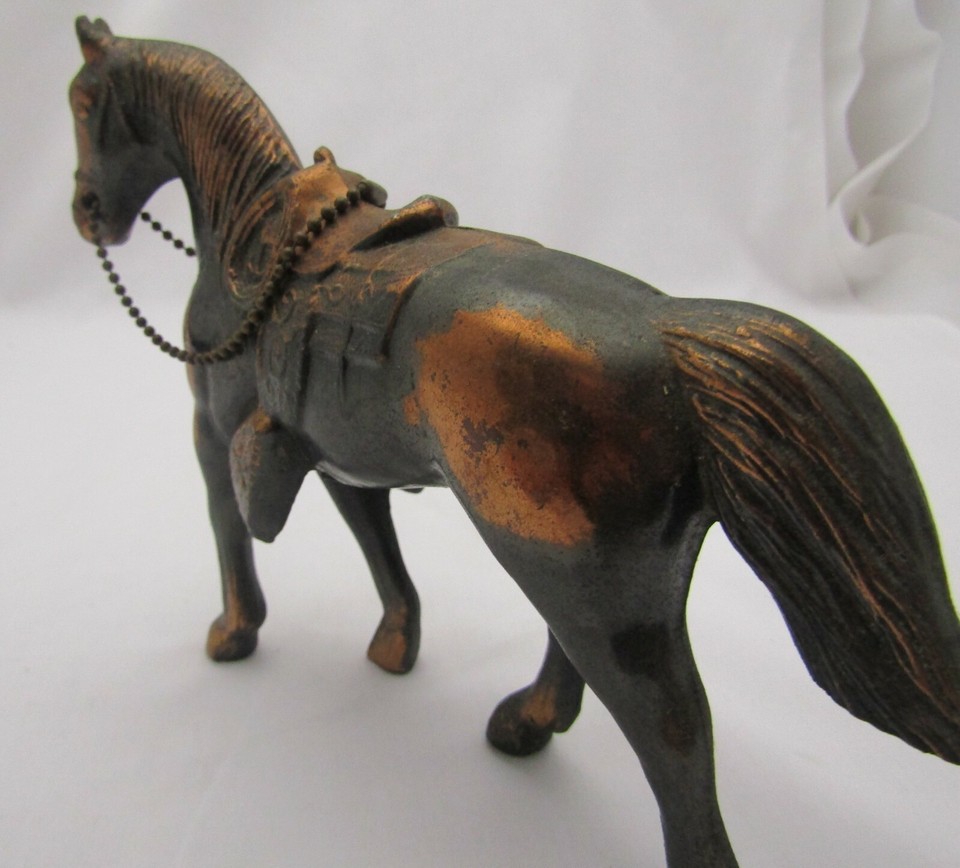 Unbranded Cast Metal Copper Bronze Horse Stallion Pony Filly Saddle ...