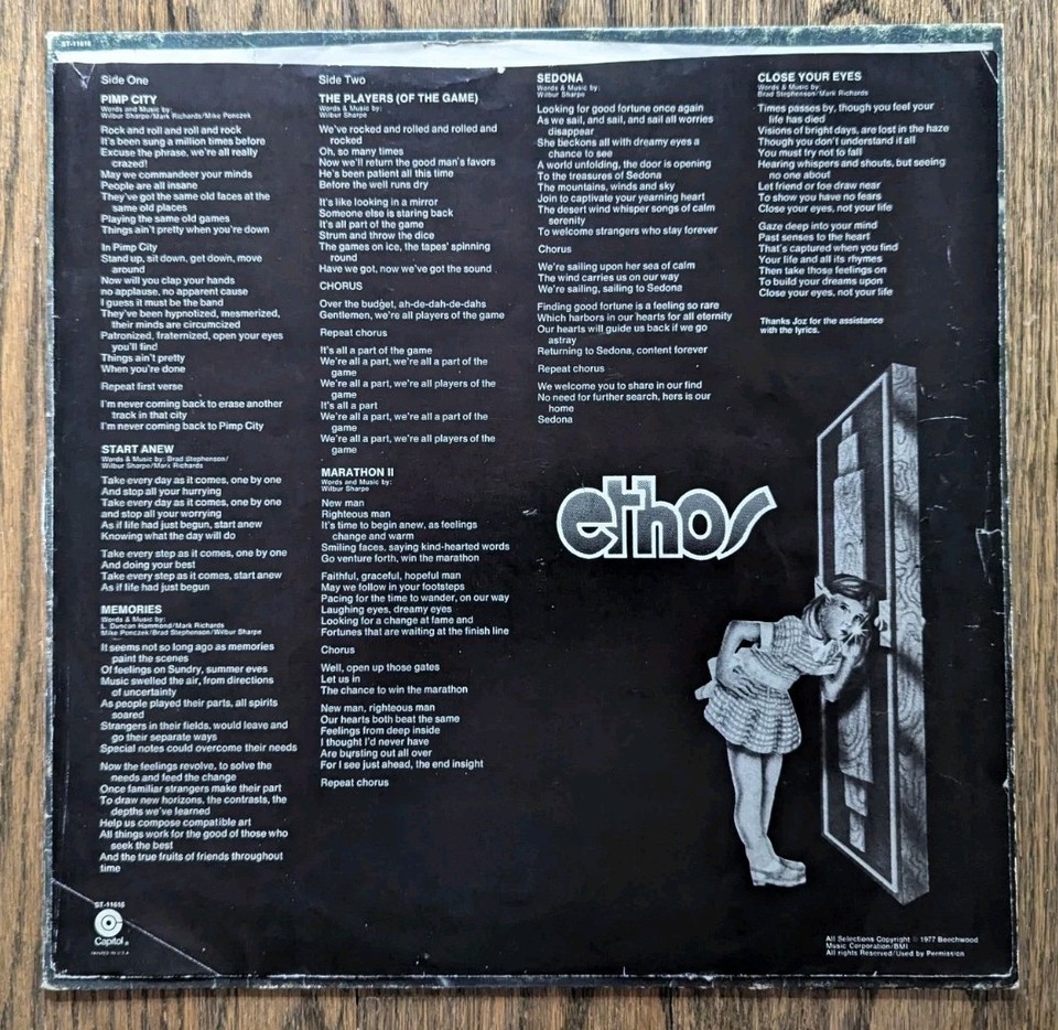 Ethos - Open Up LP 1976 Capitol Records vinyl prog rock | eBay