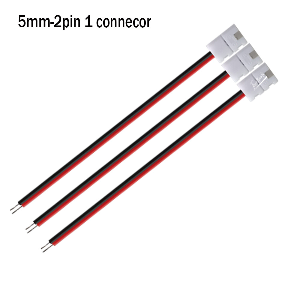 5mm 2pin LED Strip Light Connector Cable 20 AWG For 2835 5mm Single led ...