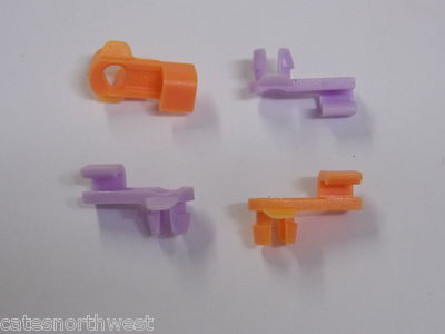 4 Honda DOOR LOCK END ROD CLIPS LEFT PURPLE & RIGHT ORANGE 4.2mm Rod ...