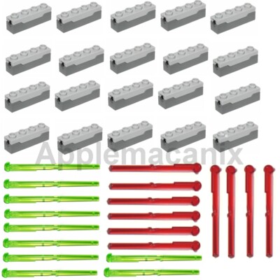 20 LEGO Projectile Launcher 1x4 Spring Shooter & 20 Arrow Dart 8L Bar ...
