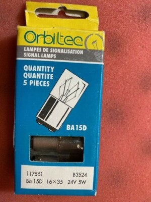 ORBITEC B3524 5W 24V LIGHT BULB, BOX OF 5, NEW OLD STOCK | eBay