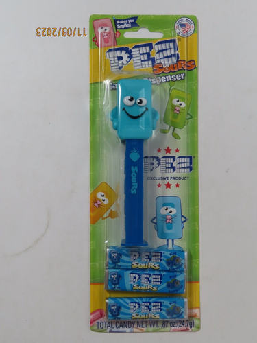 Special Limited Edition PEZ Sours Blue Raspberry Candy & Dispenser NIP ...