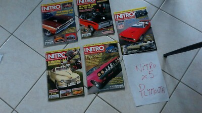 special PLYMOUTH-lot 5 magazines NITRO-revue automobile/americaine/rods ...