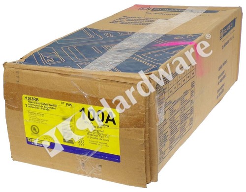Surplus Open Schneider Electric H363RB Square D Safety Switch 600V 100A ...