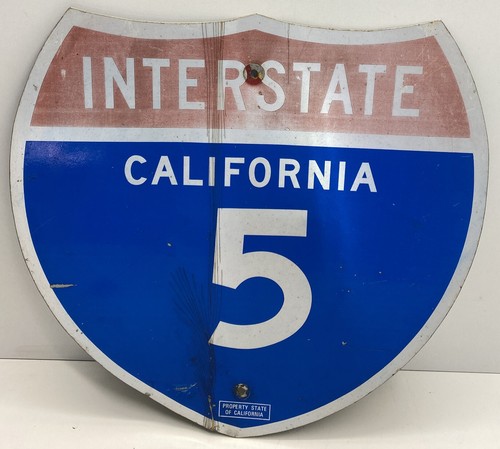 Vintage Authentic California Highway CA INTERSTATE HWY 5 Sign 24”x24 ...