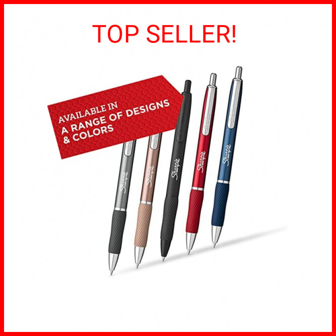 SHARPIE S-Gel, Gel Pens, Sleek Metal Barrel, Midnight Blue, Medium ...