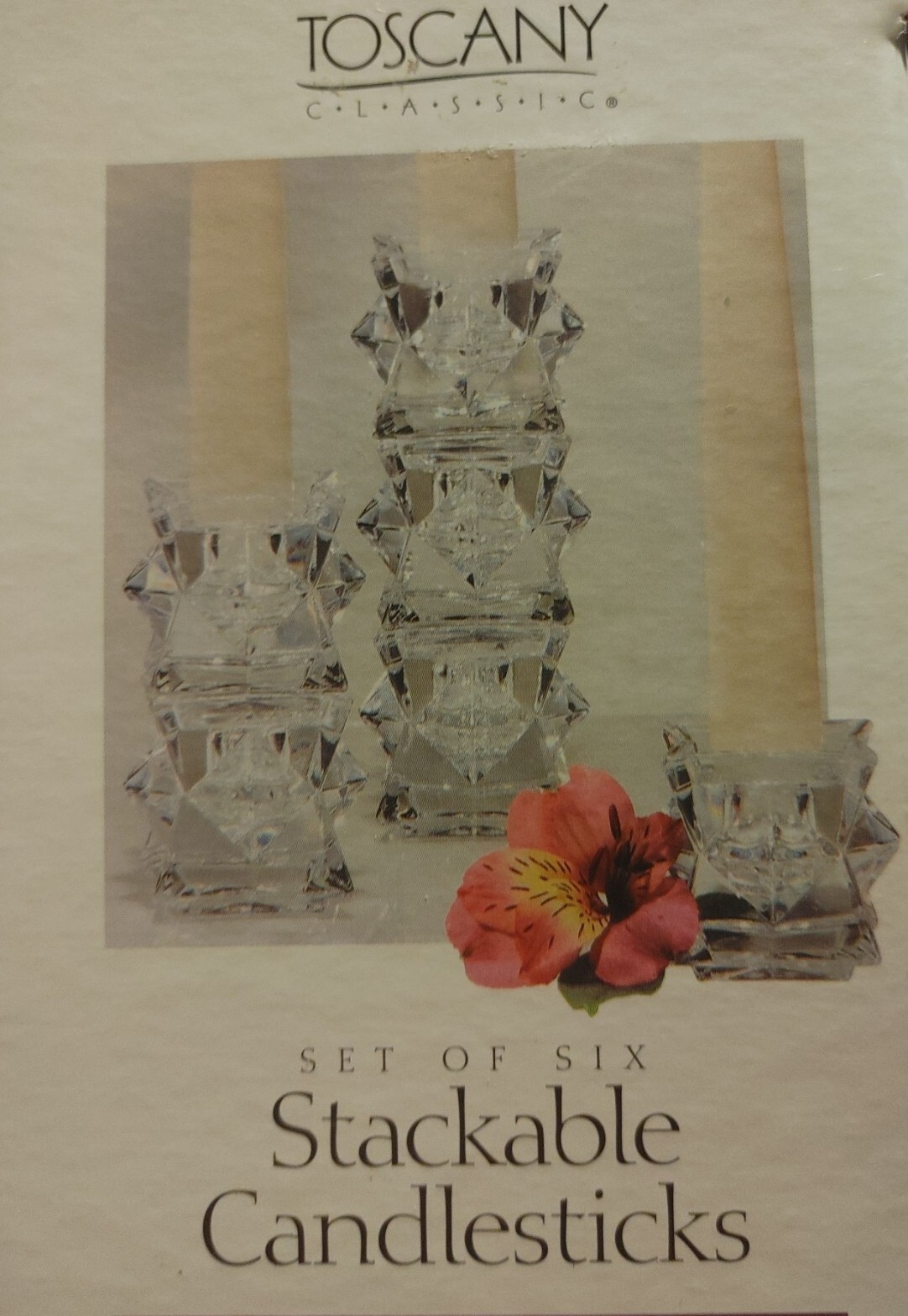 Crystal Star Candlesticks Toscany Classics Set of 6 Stackable St George ...