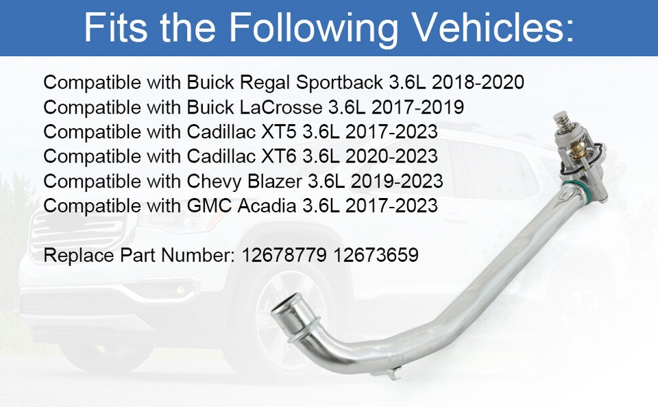 12678779 Thermostat Housing Assembly for 2017-23 Cadillac XT5 XT6 GMC ...