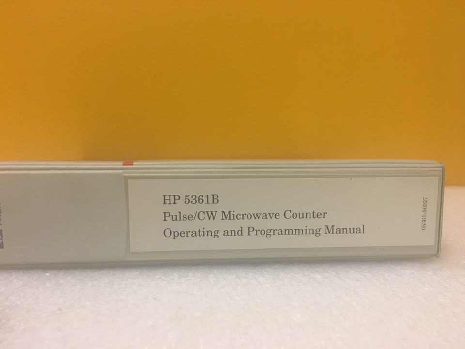HP / Agilent 05361-90027 5361B Pulse CW Microwave Counter Operating ...