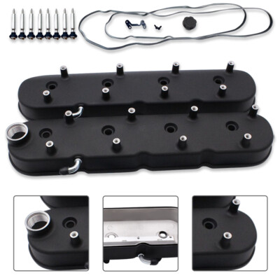 For Chevy LS1 LS2 LS3 LS6 5.3 6.0 Tall Black Valve Covers w/Coil Mounts ...