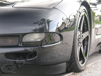 CUTOUT Style Front Blackouts Blackout Kit Smoked Lens Covers For C5 ...
