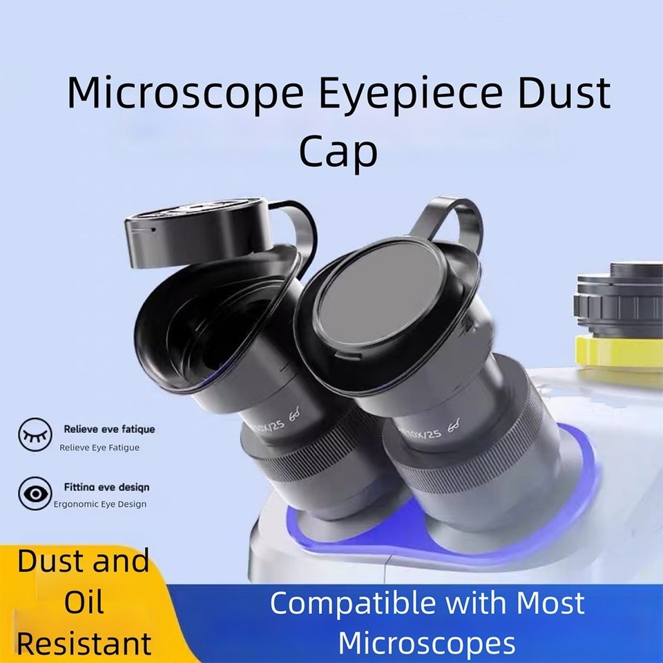 Silicone Microscope Dust Cover Compatible with WF10X25 Eyepiece Lens ...