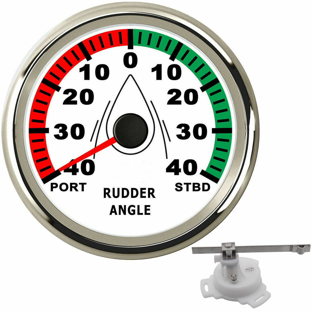 85mm Boat Rudder Angle Gauge Meter Marine Indicator 0-190 ohm with ...