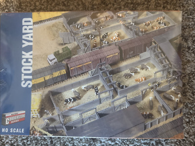 STOCKYARDS LIVESTOCK LOADING/UNLOADING & PENS FACILITY HO Scale KIT 933 ...
