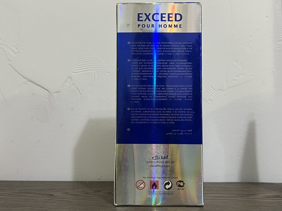 EXCEED POUR HOMME 4.2 FL.OZ / 125 ML Eau De Toilette NATURAL Spray | eBay