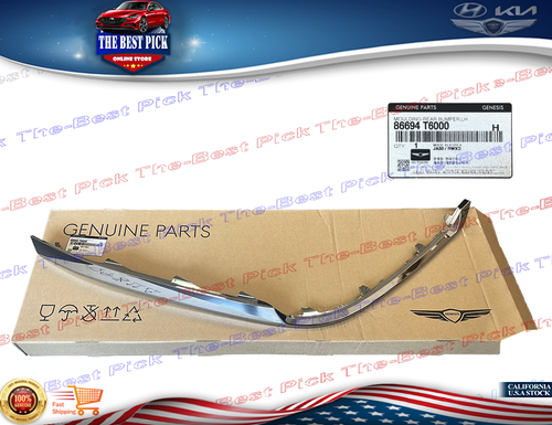 ⭐GENUINE⭐ Rear Bumper Chrome Molding LEFT For 2021-2024 GENESIS GV80 ...