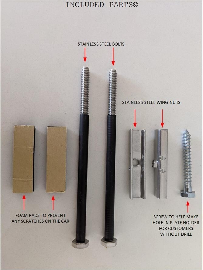 No-Hole Tesla Model 3/Y Front License Plate Installation kit (Stainless ...