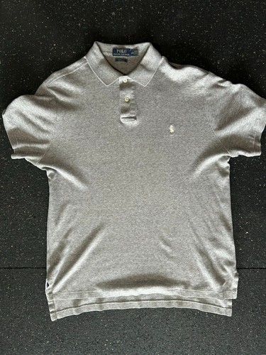 Polo Ralph Lauren Prima Soft Touch Gray Horse Polo Shirt Size Medium | eBay