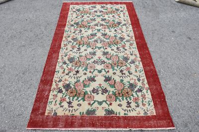 3.8x6.8 ft Area Rugs, Moroccan Rug, Kitchen Rugs, Vintage Rug, Turkish ...