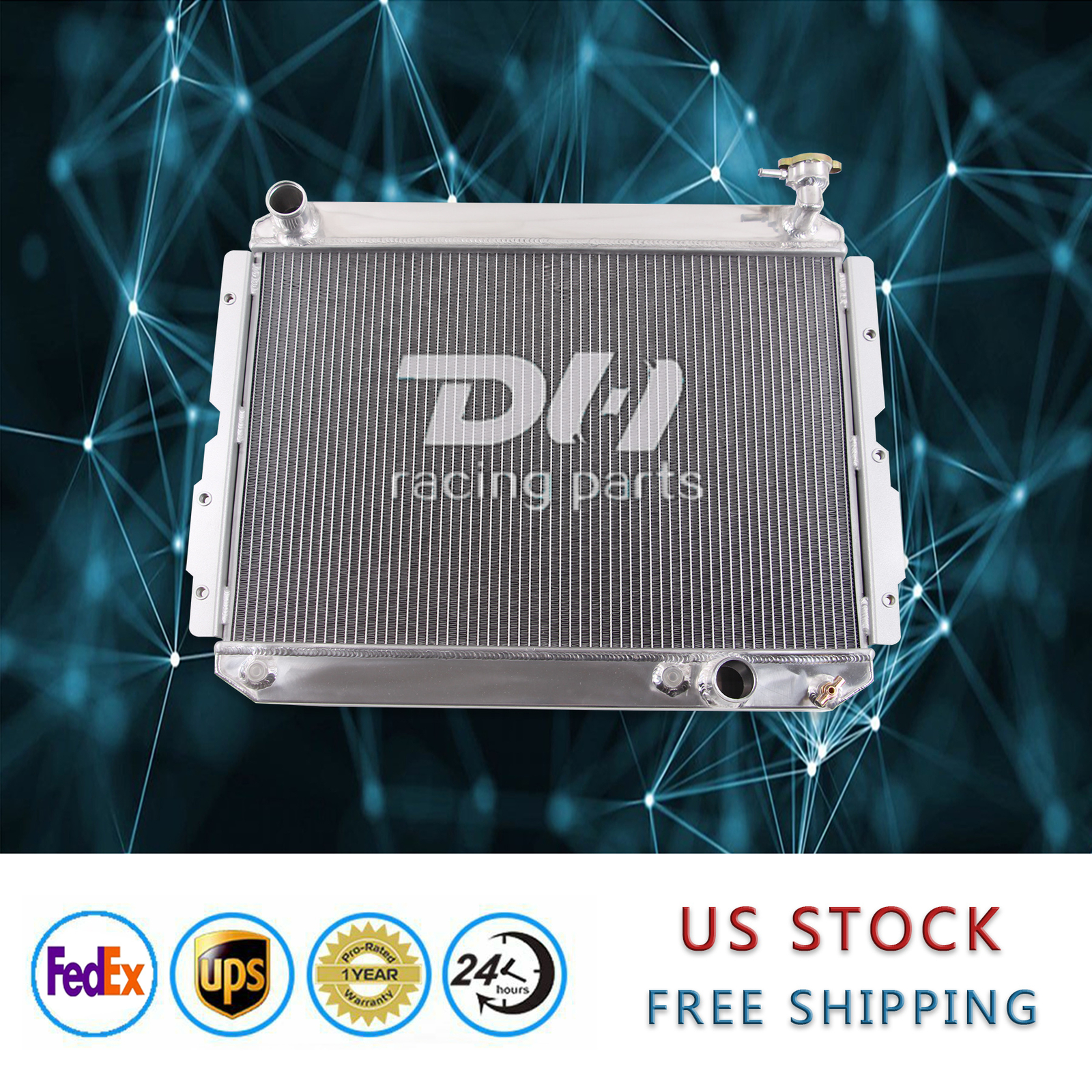 For 1981-90 Toyota Land Cruiser FJ65 FJ60 2.4L 3.4L 4.2L 3Rows Aluminum ...