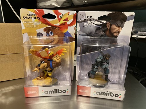 Banjo Kazooie +SNAKE AMIIBO NEW Super Smash Bros 3DS WiiU Nintendo ...