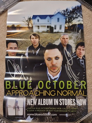 Blue October band SIGNED AUTOGRAPH 11×17 Approaching Normal poster | eBay