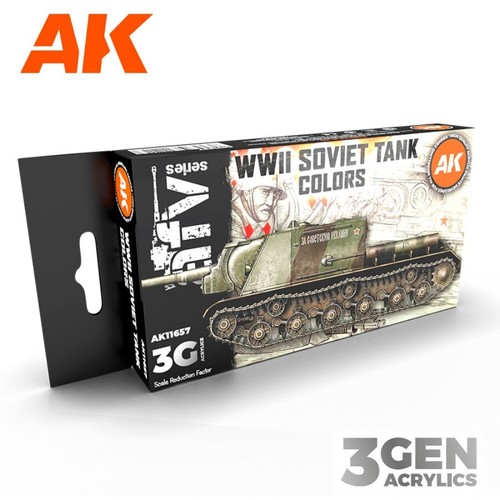 AK Interactive: WWII Soviet Tank Camouflage - AFV Paint Set - AK11657 ...