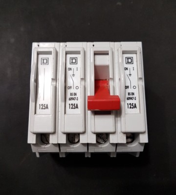 SQUARE D Q04100MN 125 AMP 4 POLE MAIN INCOMER SWITCH | eBay UK