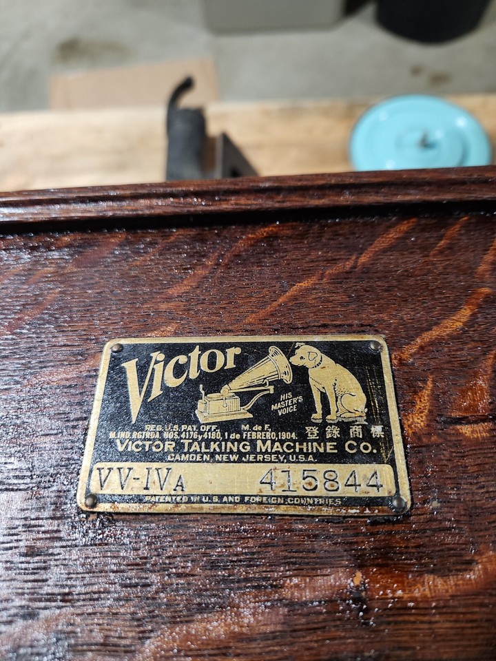 Antique Victor Victrola VV-IV Talking Machine Phonograph 1916? Hand ...