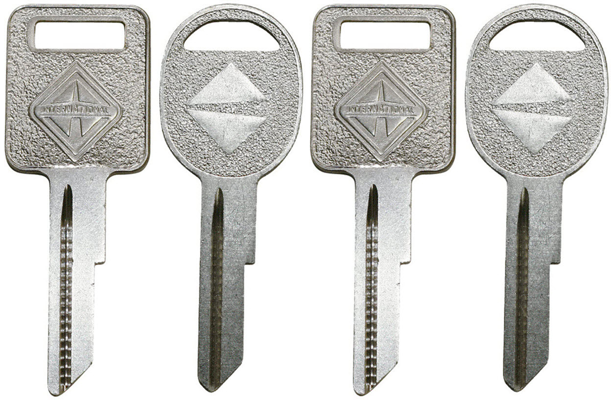 2 NEW INTERNATIONAL TRUCK OEM IGNITION + DOOR Uncut Key Blanks - 4 Logo ...