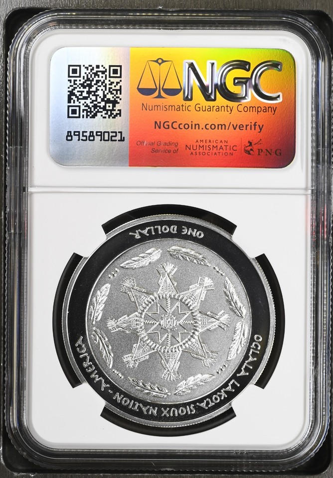 2023 Oglala Lakota Sioux Nation .999 1oz Silver Coin Ghost Dance NGC ...
