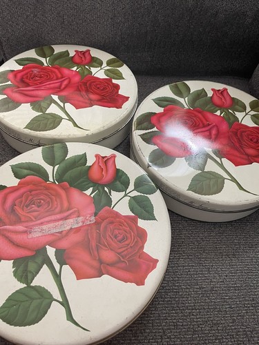 Lot Of 3 Mrs Steven’s Candy 3lb Tin 10 In Red Roses | eBay
