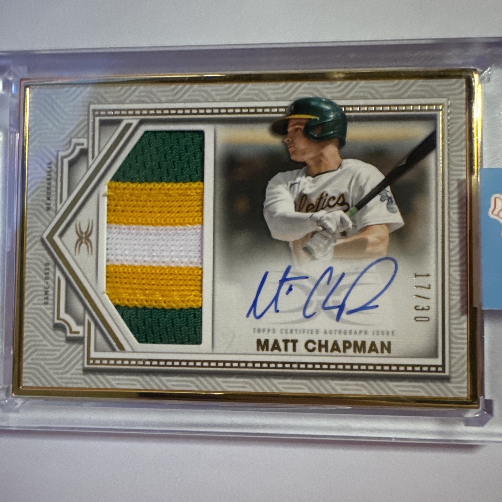 Matt Chapman 2022 Topps Definitive Patch Auto Gold /30 | eBay