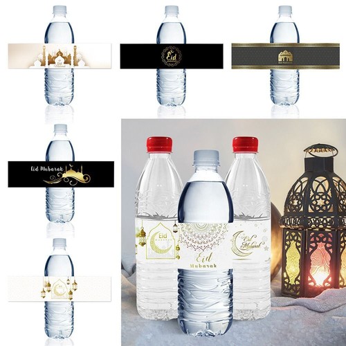 Adhesive Ramadan Eid Mubarak Decorative Stickers Bottle Labels Wrapper ...