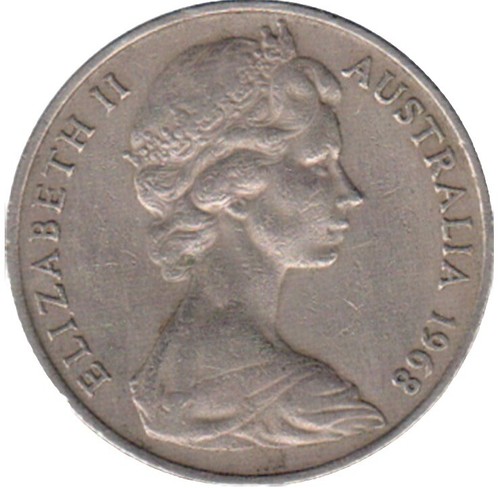 1968 AUSTRALIAN 20 CENT COIN QEII | AUSTRALIA CIRCULATED DECIMAL ...