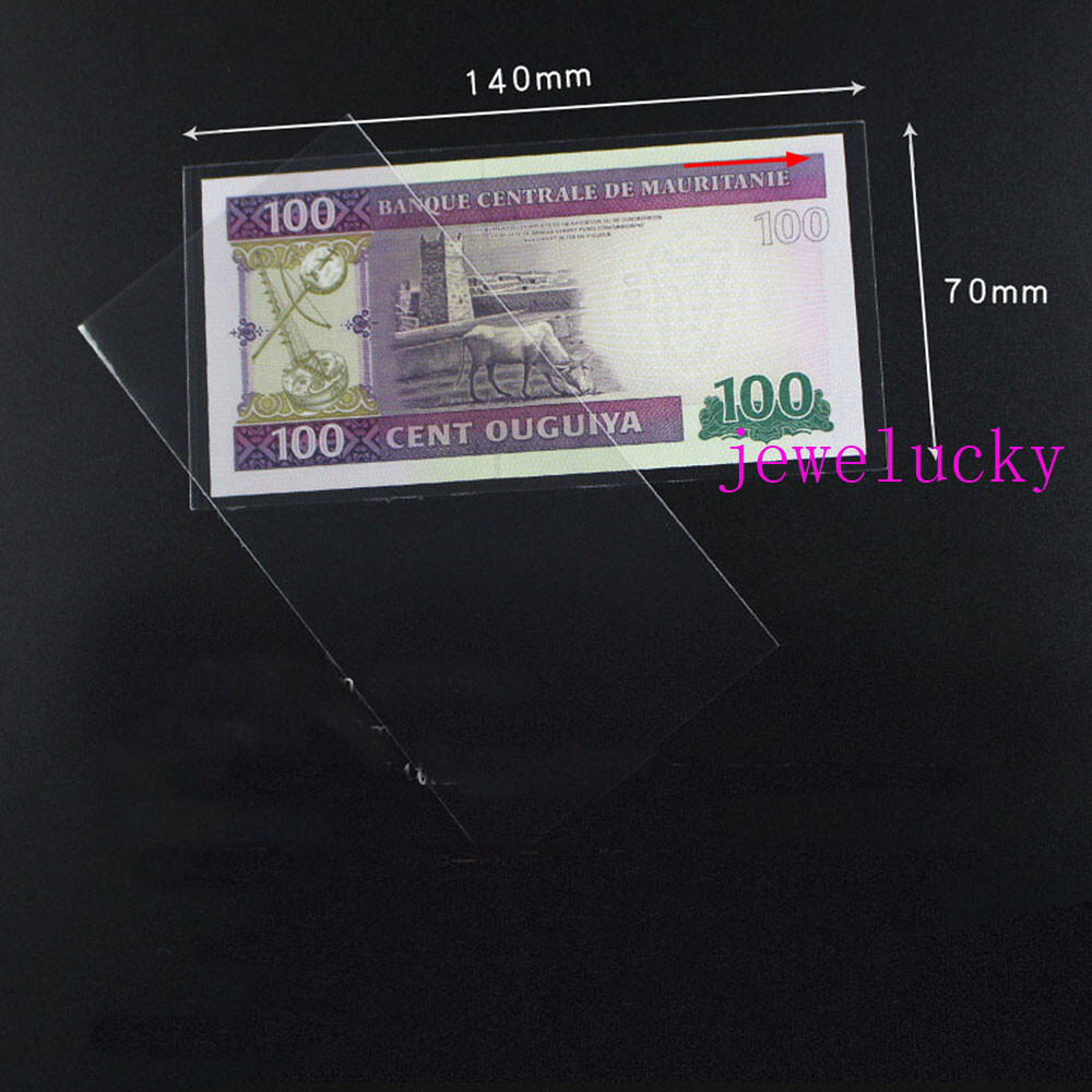250 Pcs Currency Sleeves Holders Banknotes Protection Storage Pouch 2 ...