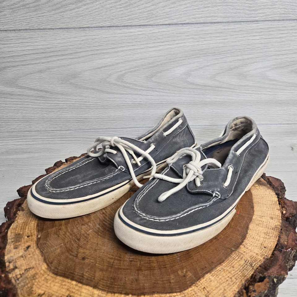 Sperry Top Sider Gray Shoes Sneakers Gray Canvas Adult Men's Size 10.5 ...