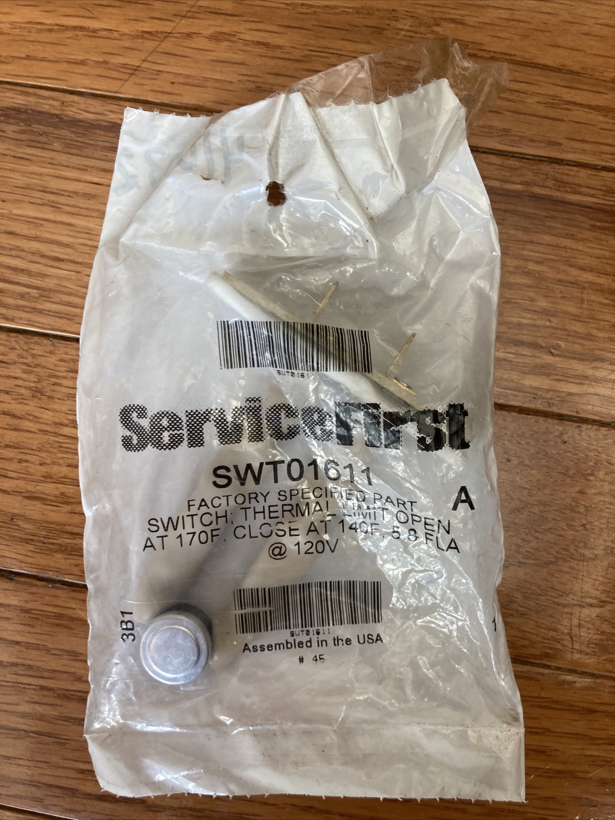 old stock Service First Furnace Limit Switch SWT01611 for sale online ...