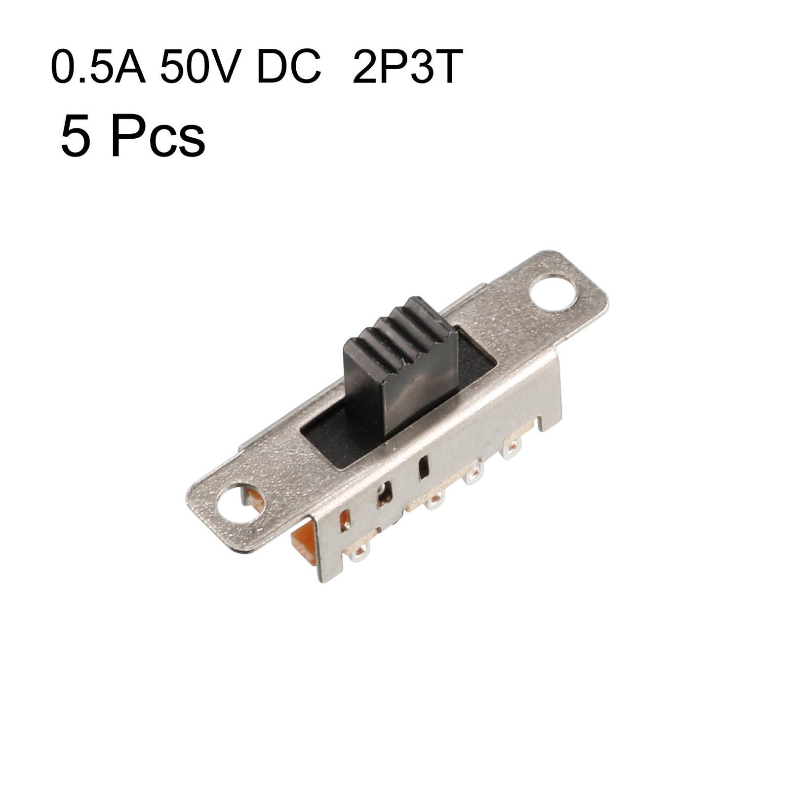 5pcs On/On/On 3 Position DP3T 2P3T Panel Miniature Slide Switch 8 Pin ...