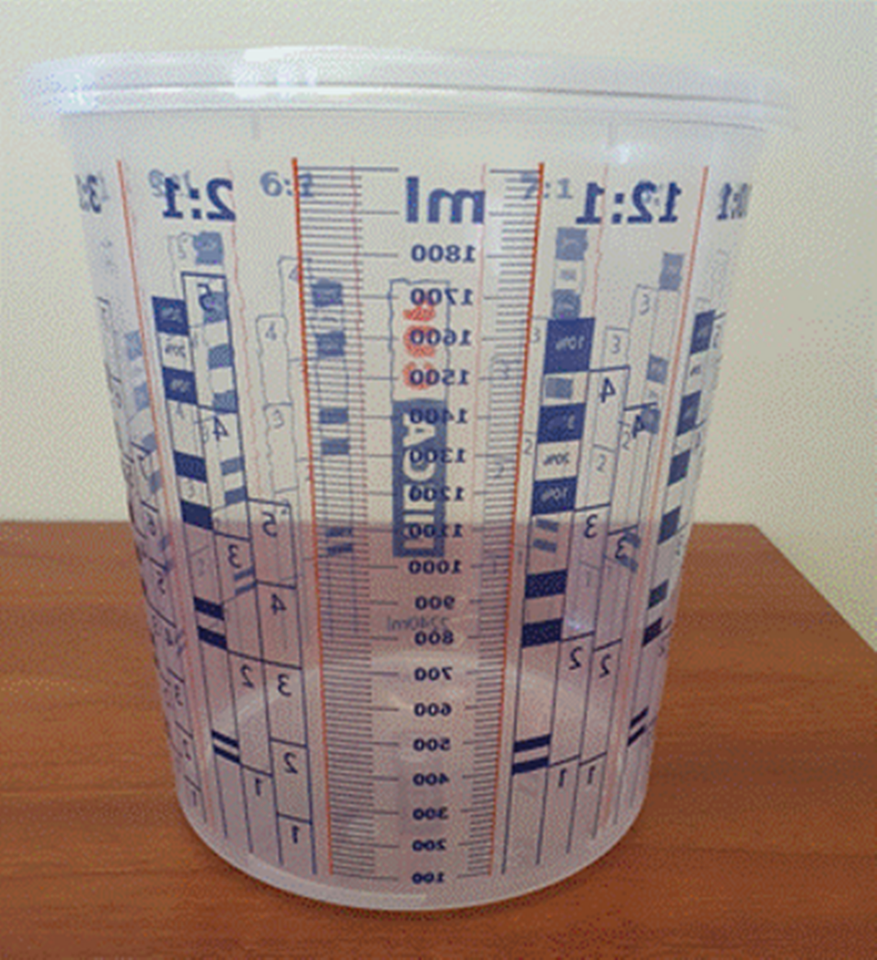 Large Paint mixing cups Mega Cups Extra Large Size 2240cc Paint Mixing ...