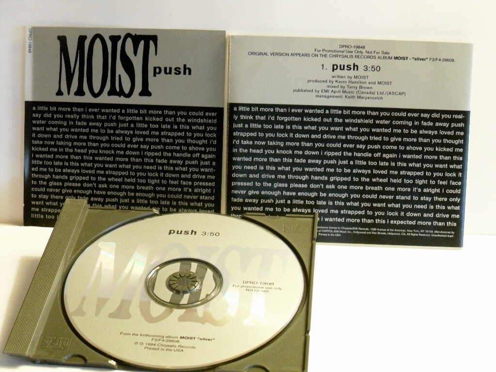 Moist - Push Promotional ONLY CD Single - DPRO-19848 ** Free Shipping ...