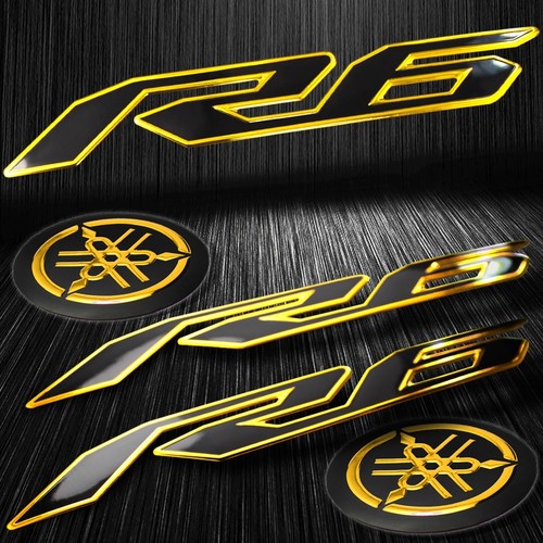 2-Tone 6.25"ABS Logo Emblem+Fairing/Fender Badge Sticker YZF-R6/R6S ...